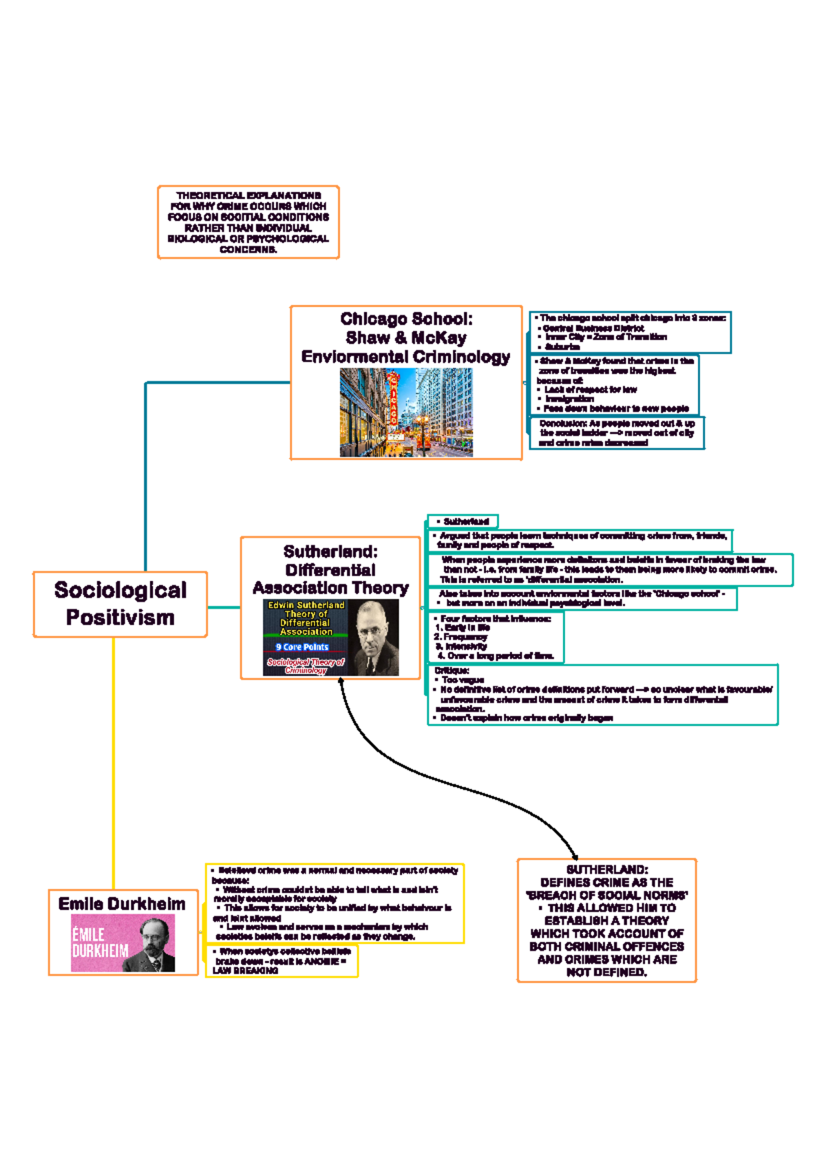 Sociological Positivism 2 Summary Mind Map - Criminology - Studocu