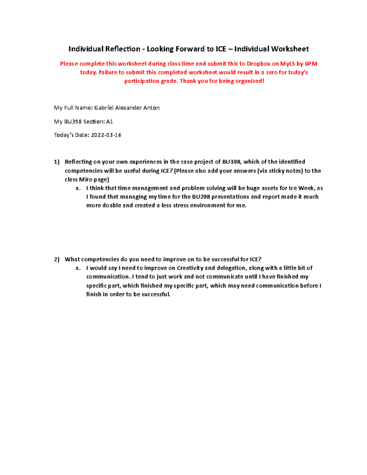 C19 Individual Reflection Lydia Workshop - Individual Reflection ...