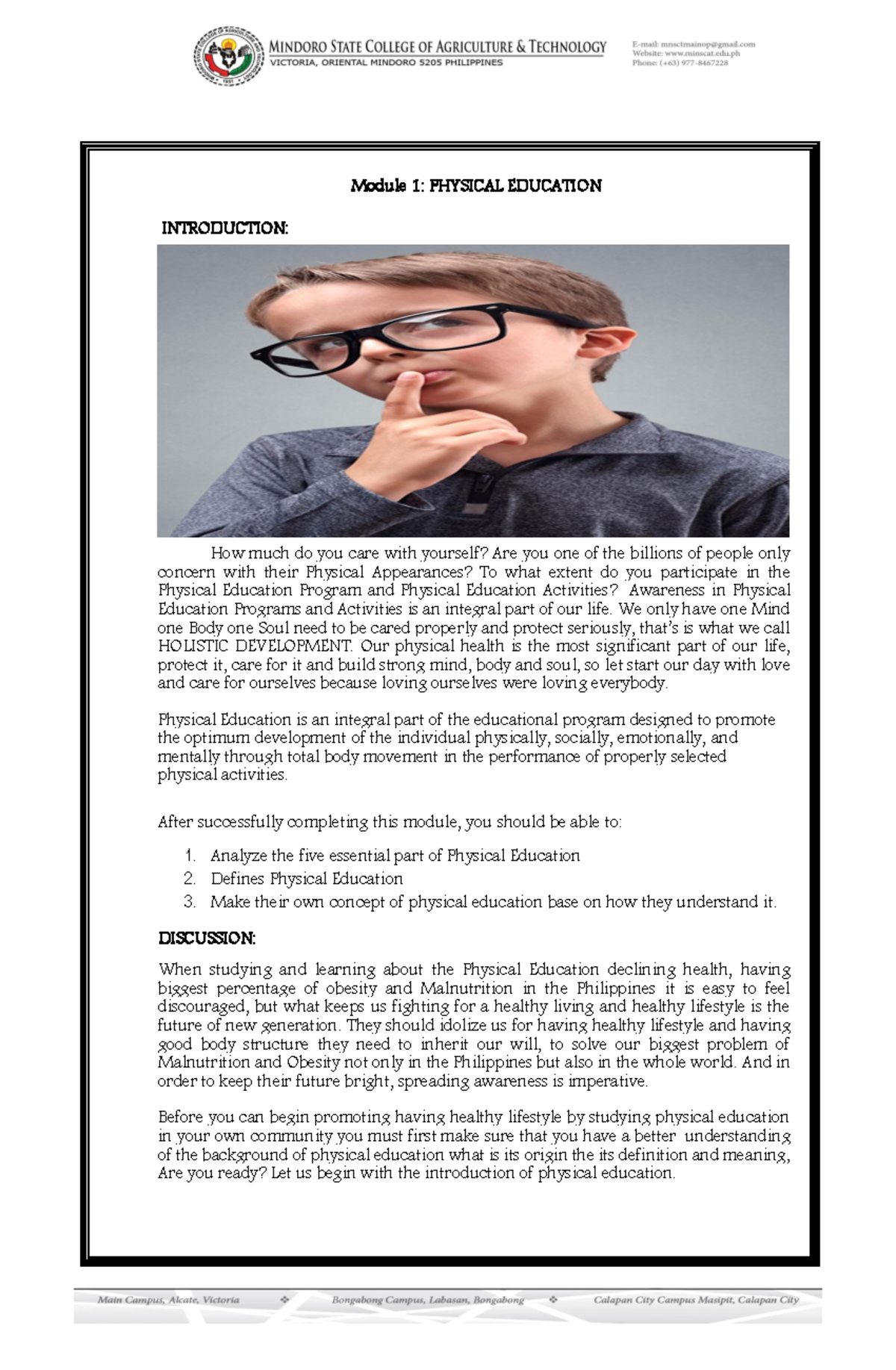 Module 1 PDF self testing activities - BS Environmental Science ...