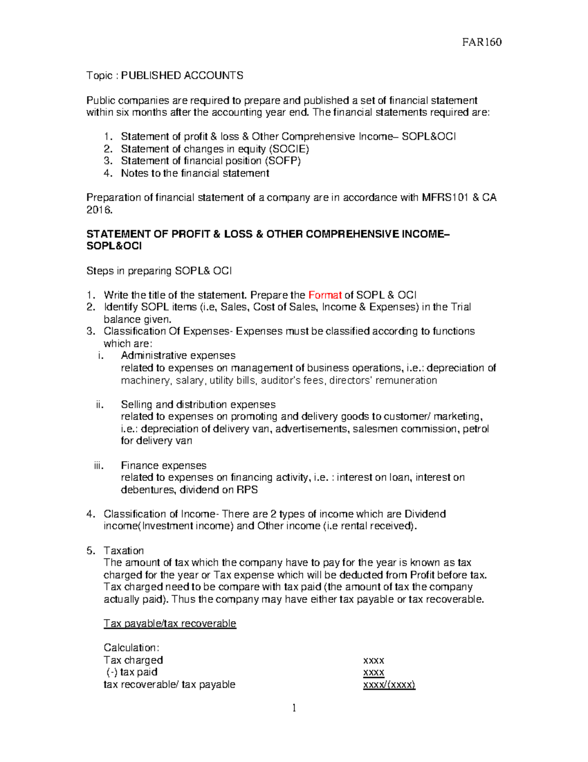 Chapter 4 Published Accounts - Topic : PUBLISHED ACCOUNTS Public ...