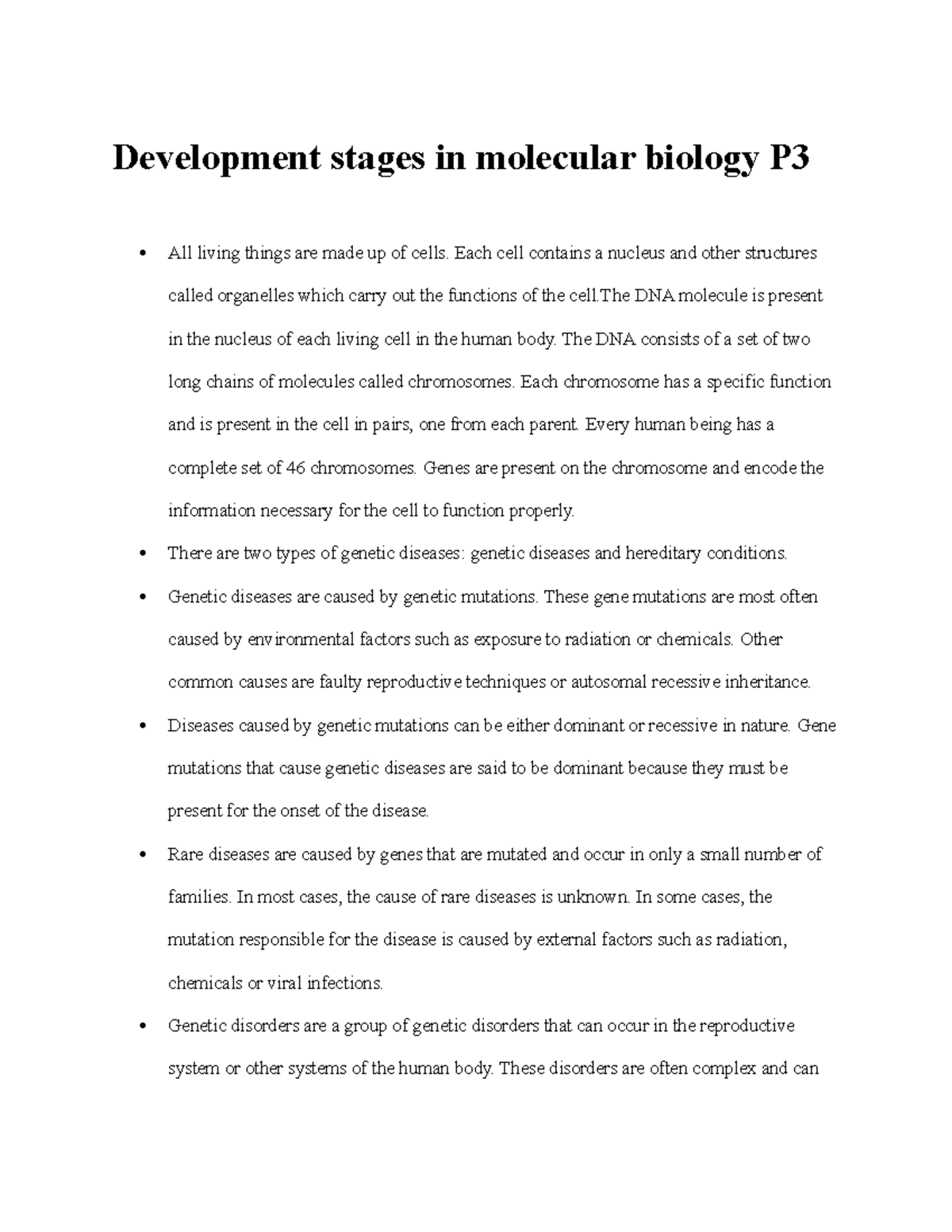 Development stages in molecular p3 $ - Development stages in molecular ...