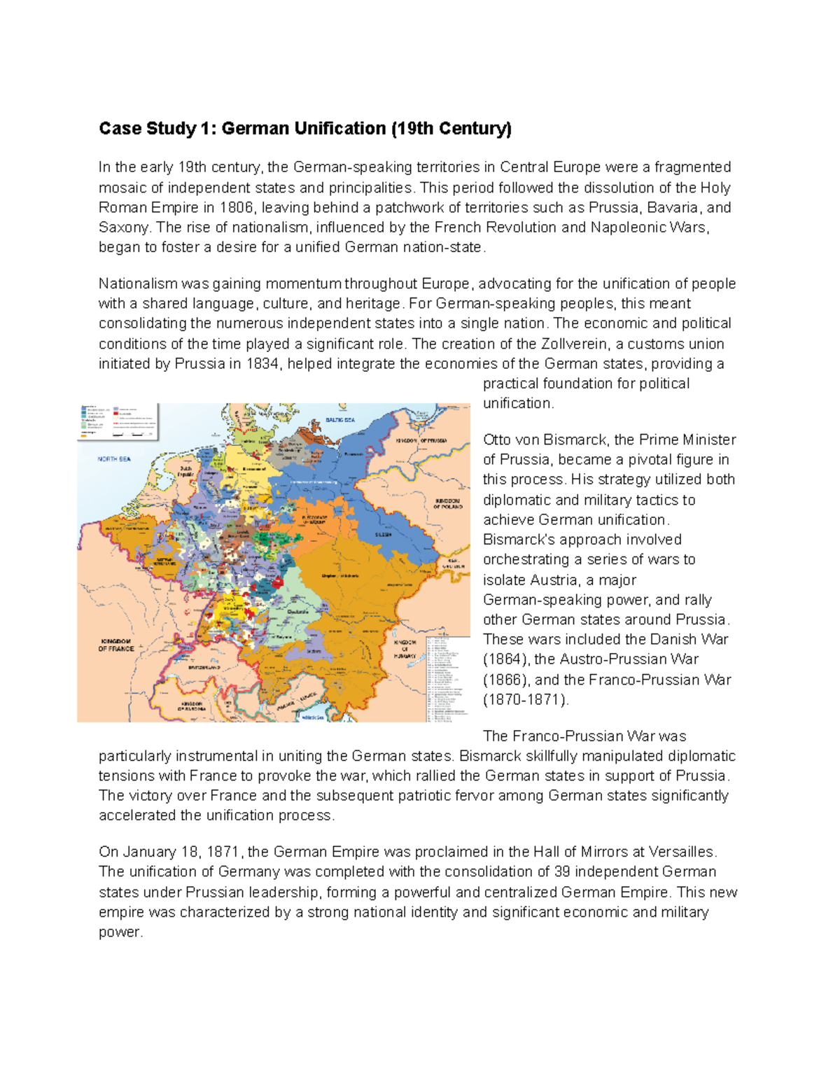 Gr11 Case Studies - Nationalism - Case Study 1: German Unification ...