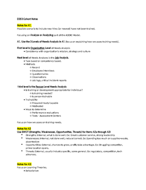 D353 Task 3 passed - Task 3: Talent Management WGU Strategic Training ...