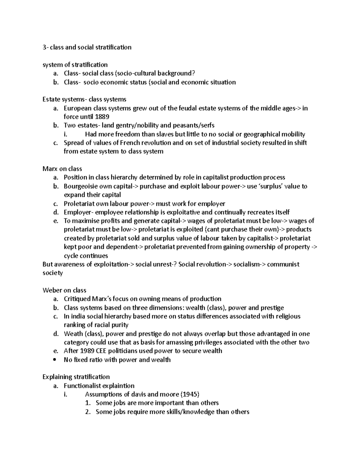 Political Sociology - Social theory - 3- class and social ...