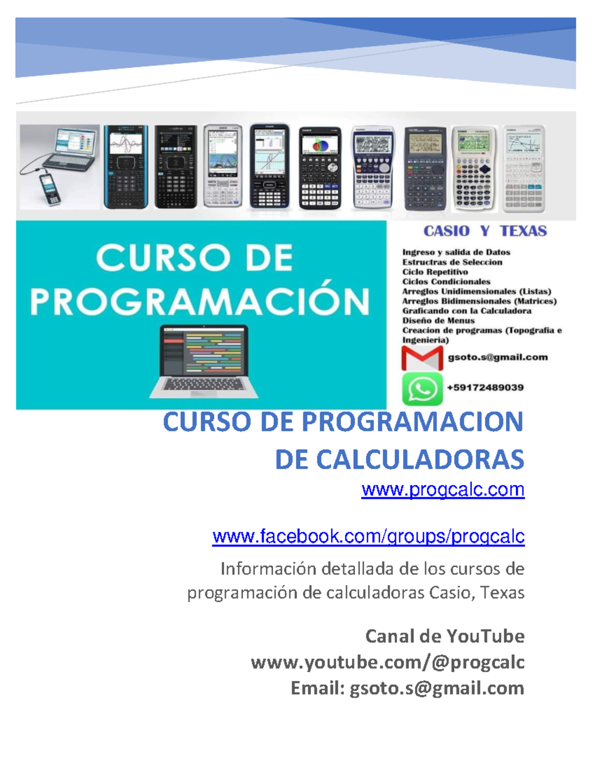Curso Online DE Programación DE Calculadoras-2 - CURSO DE PROGRAMACION ...