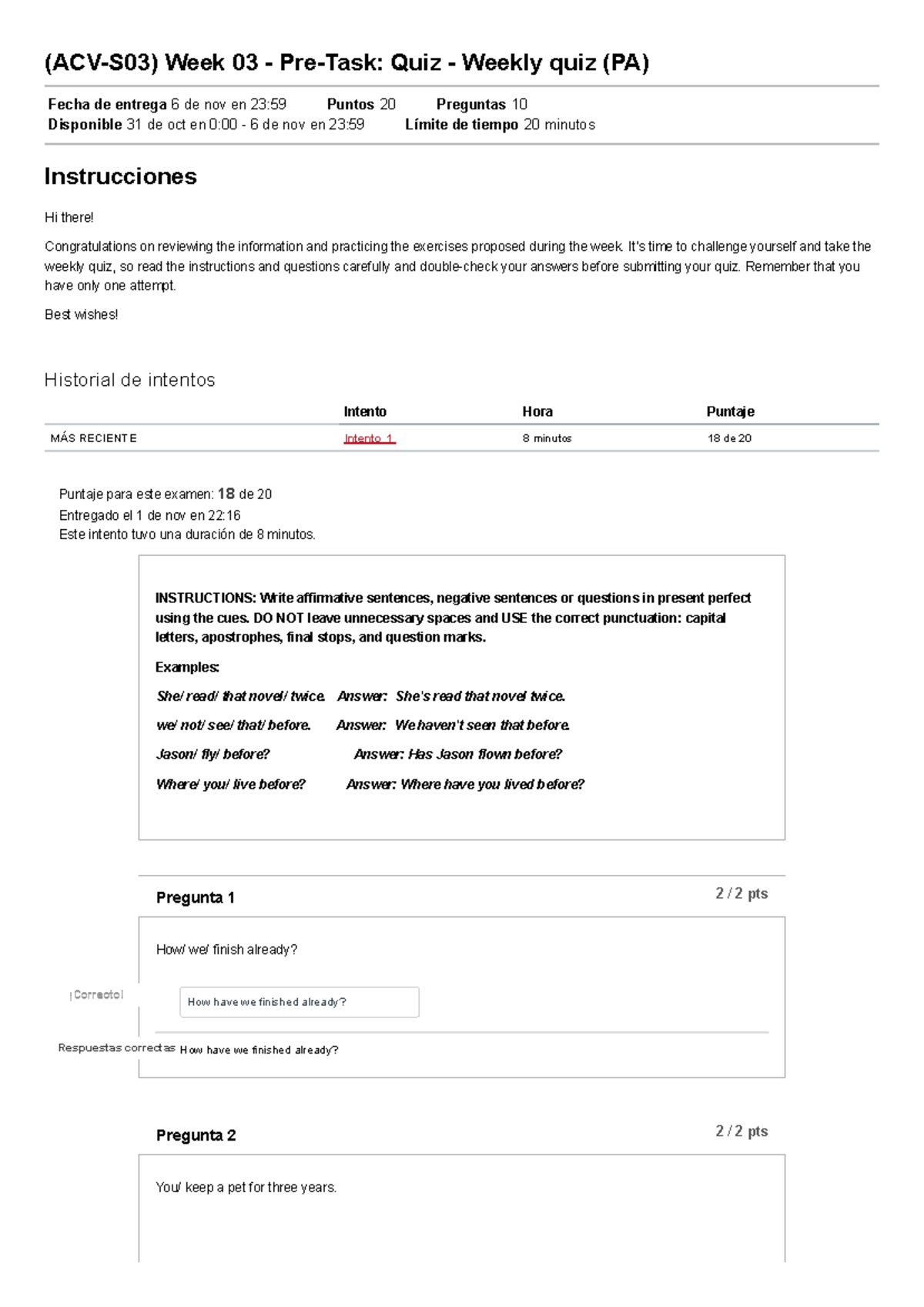 (ACV-S03) Week 03 - Pre-Task Quiz - Weekly quiz (PA) Ingles IV (31022) - (ACV-S03) Week 03 ...