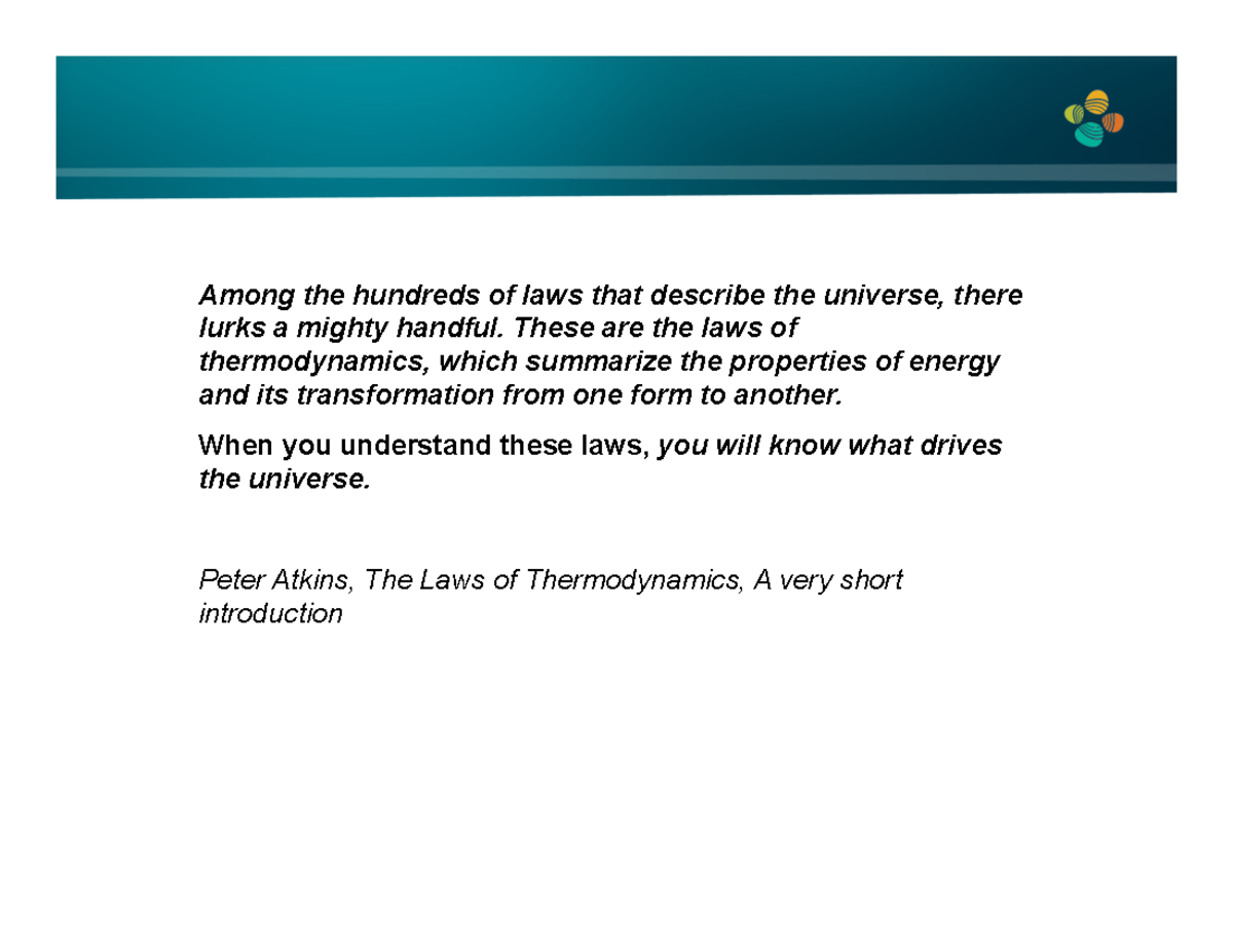 Thermo L1 2017 - Lecture notes 1 - 1995 start of GMT Membrantechnik ...