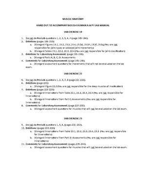 A and P Study Guide 1 - Know all major arteries and veins (about 20 ...