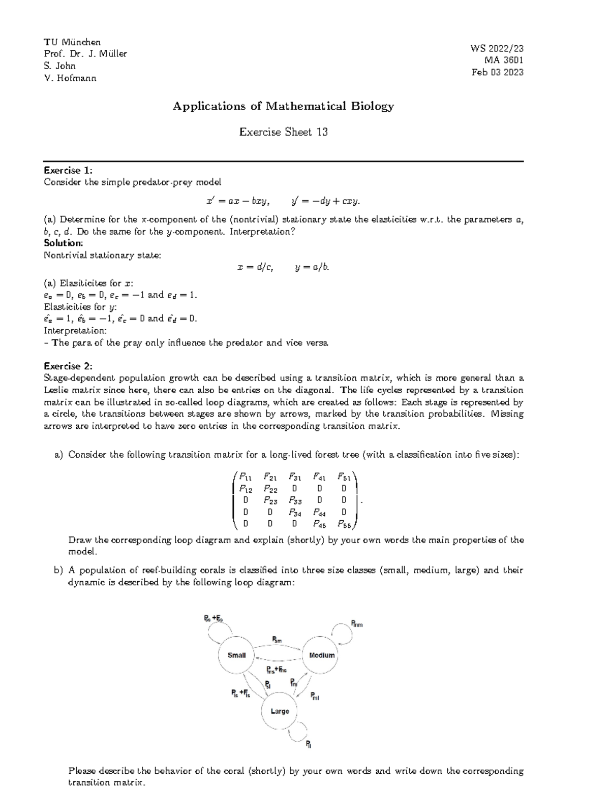Sheet 13 Sol check - TU München Prof. Dr. J. Müller S. John V. Hofmann ...