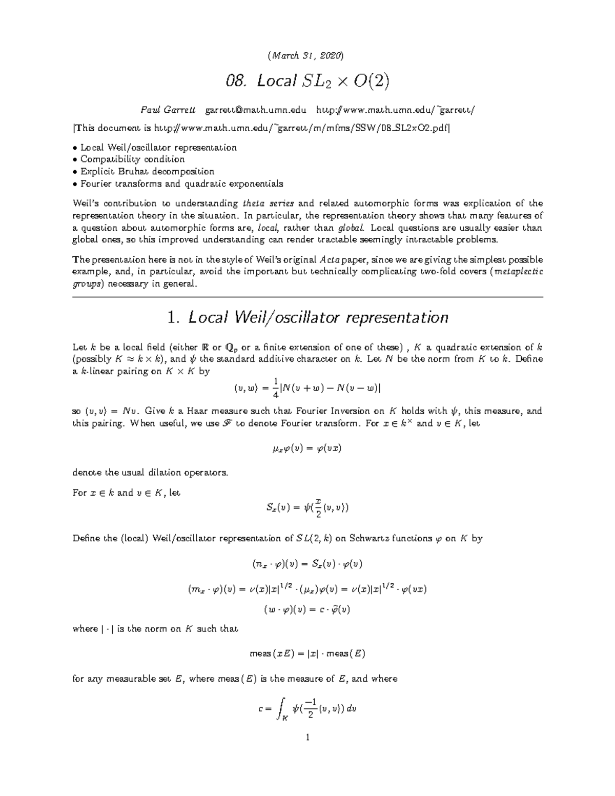 08 local SL2x O2 - class notes - (March 31, 2020) 08. Local SL 2 × O(2 ...