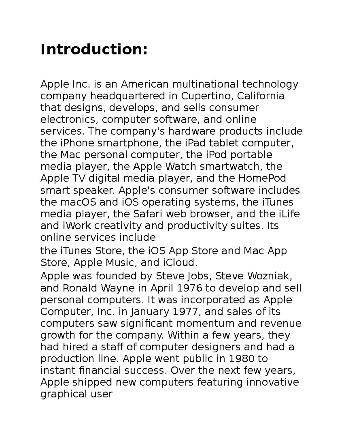 Apple company - I would like you share my work with u - Introduction ...