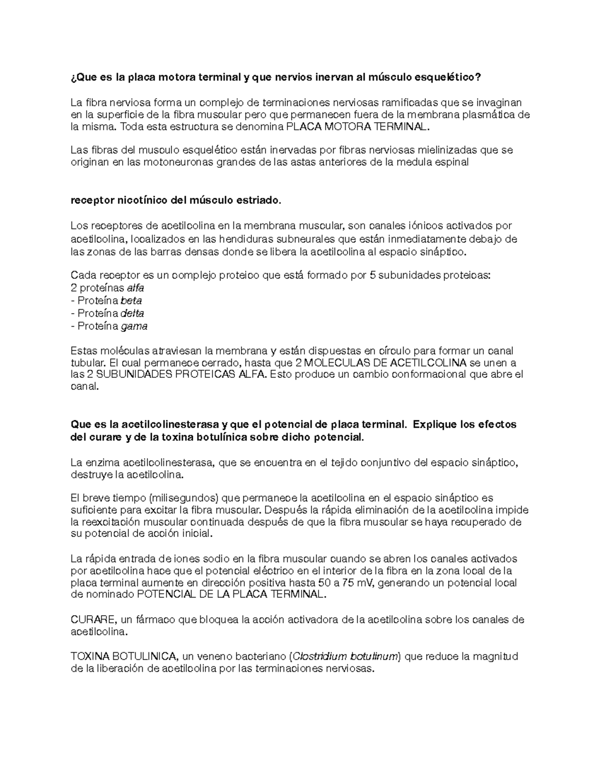 Expo fisio - apuntes - ¿Que es la placa motora terminal y que nervios ...