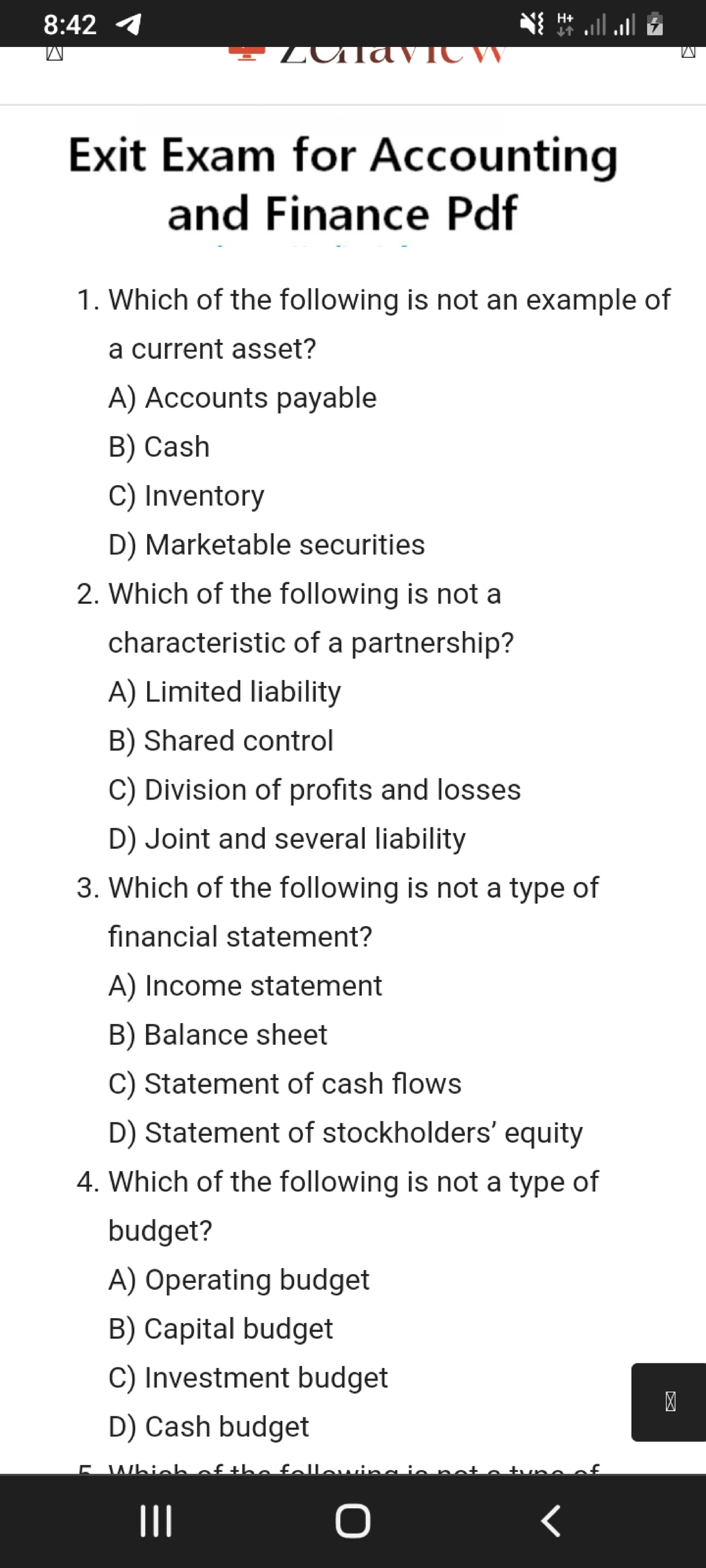 Exit exam Accounting - Intermediate - Accounting and finance - Studocu