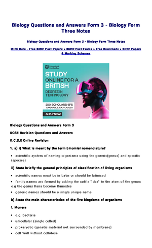 FORM 3 Physics April Holiday Assignment 2024 - - Studocu