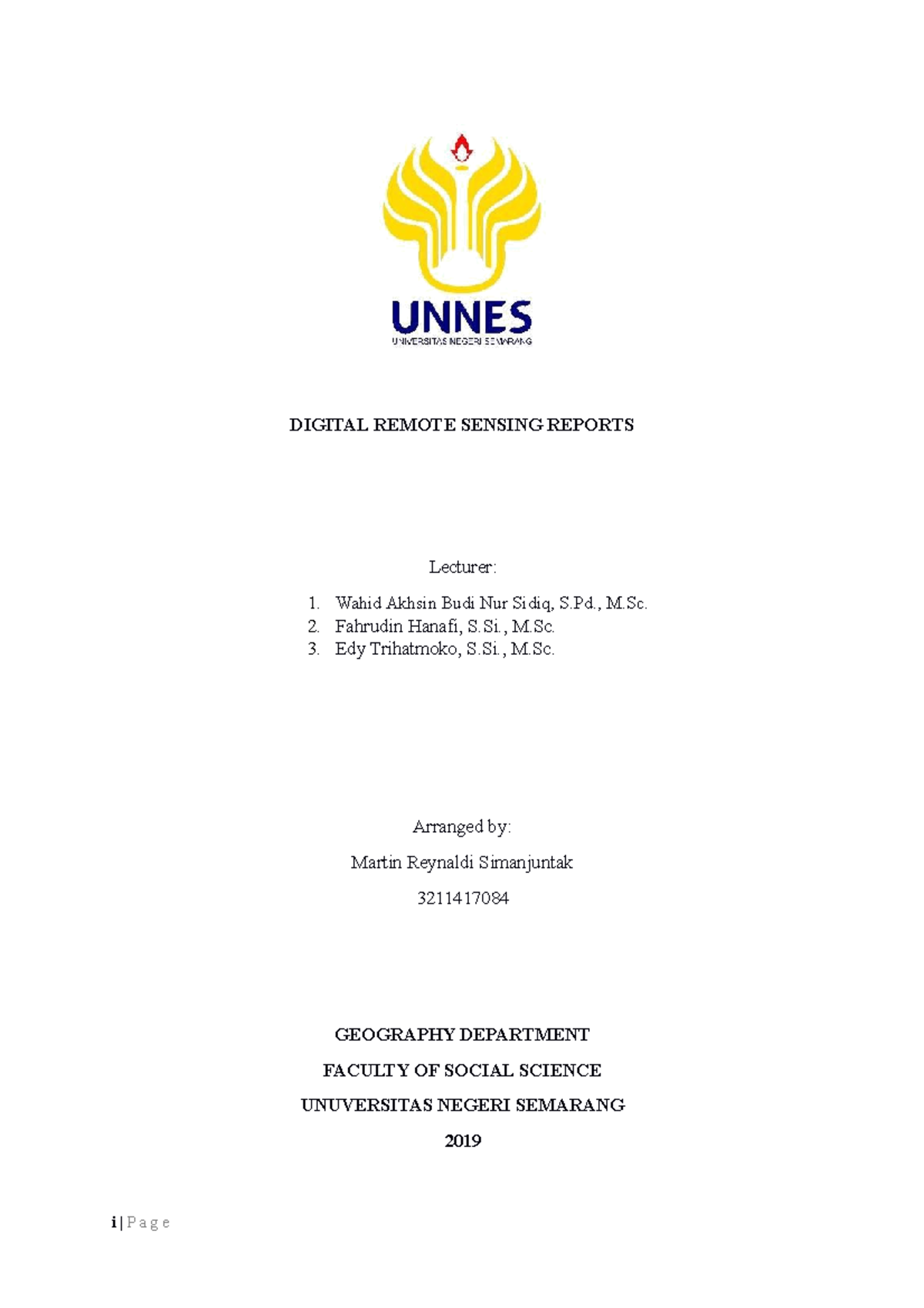 Radiometric And Geometric Satellite Imagery Correction Reports Digital Remote Sensing Reports