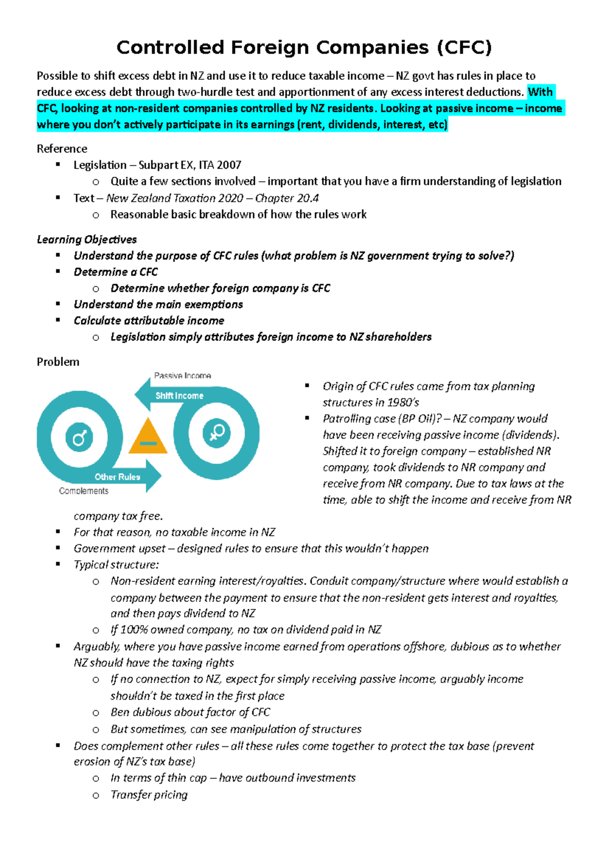 9 - CFC (Controlled Foreign Companies) - Controlled Foreign Companies ...