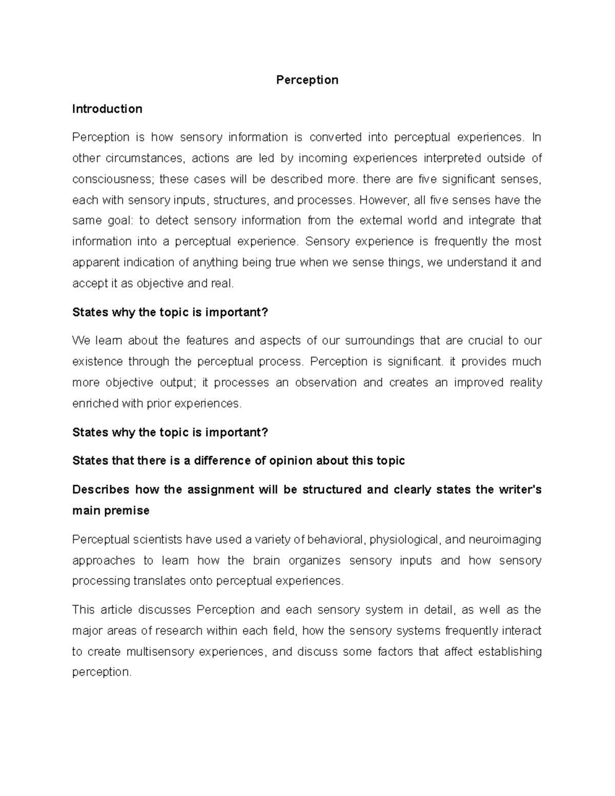 Perception-Research - Analytical psychology tasks and assessment ...