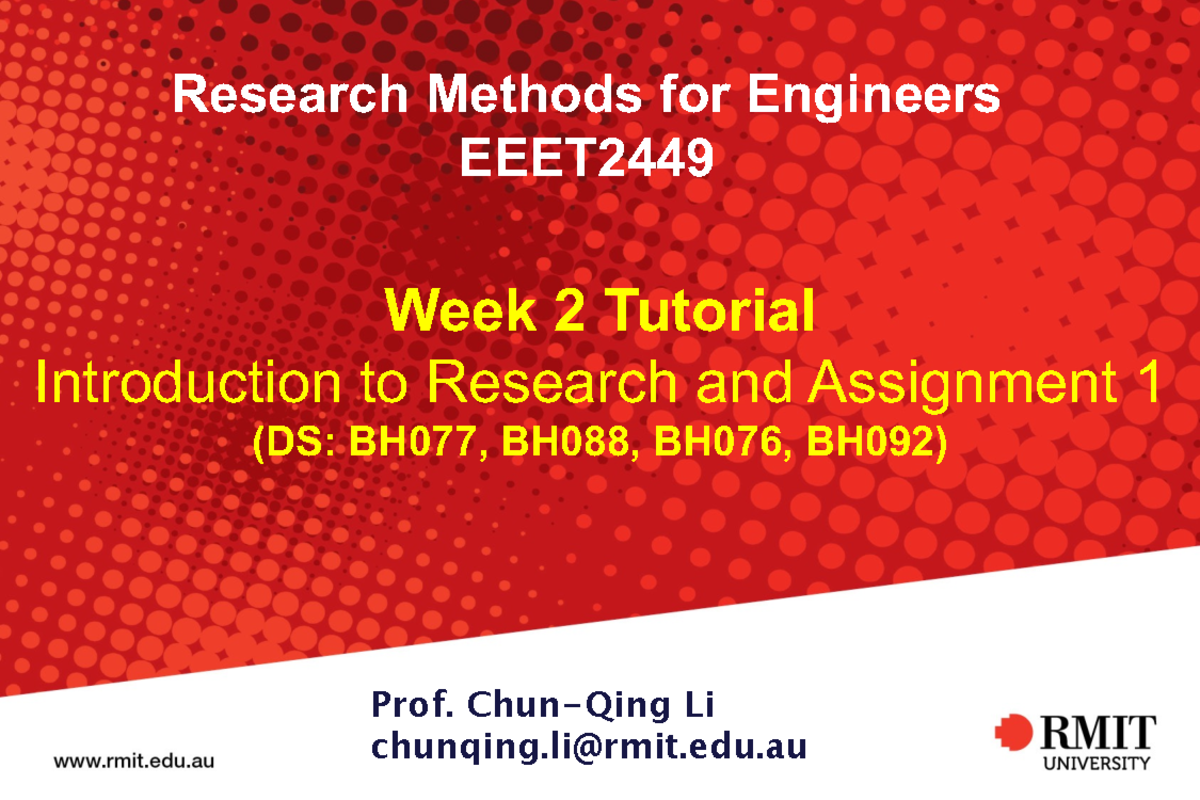 Week 2 Tutorial CQLi 300721-1 - RMIT University©2013 International & Development PortfolioRMIT ...
