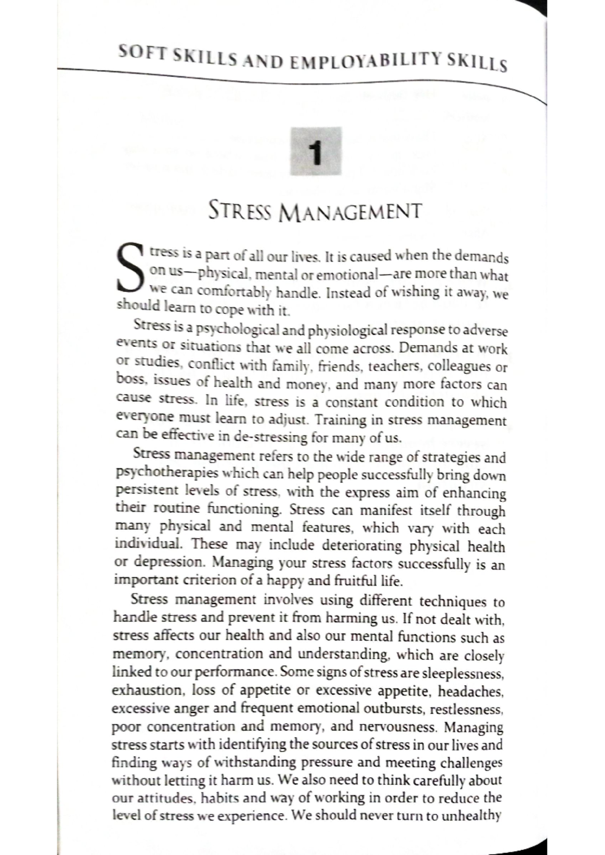 Soft skills and employability skills - SOFT SKILLS AND EMPLOYABILITY SKILLS 1 STRESS MANAGEMENT ...