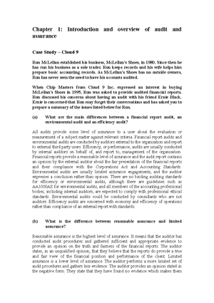 Chapter 9 Case study - Execution of the audit - performing substantive procedures - CHAPTER 9 ...