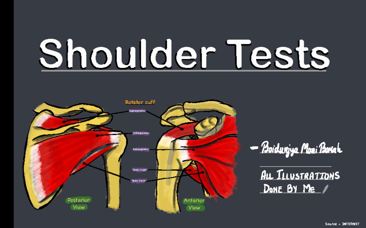 Shoulder Tests - Shoulder Tests Supraspinatus Infraspinatus ...