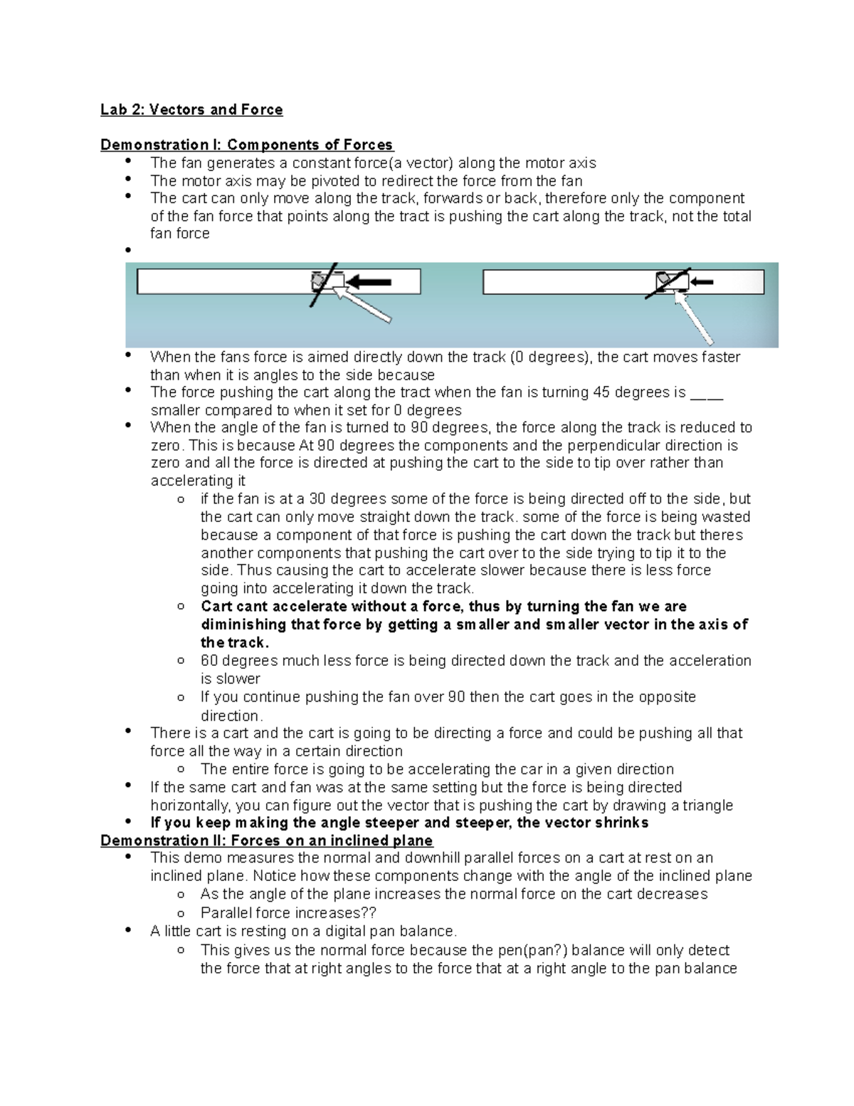 Lab 2 Vector and Force - Lab 2: Vectors and Force Demonstration I ...