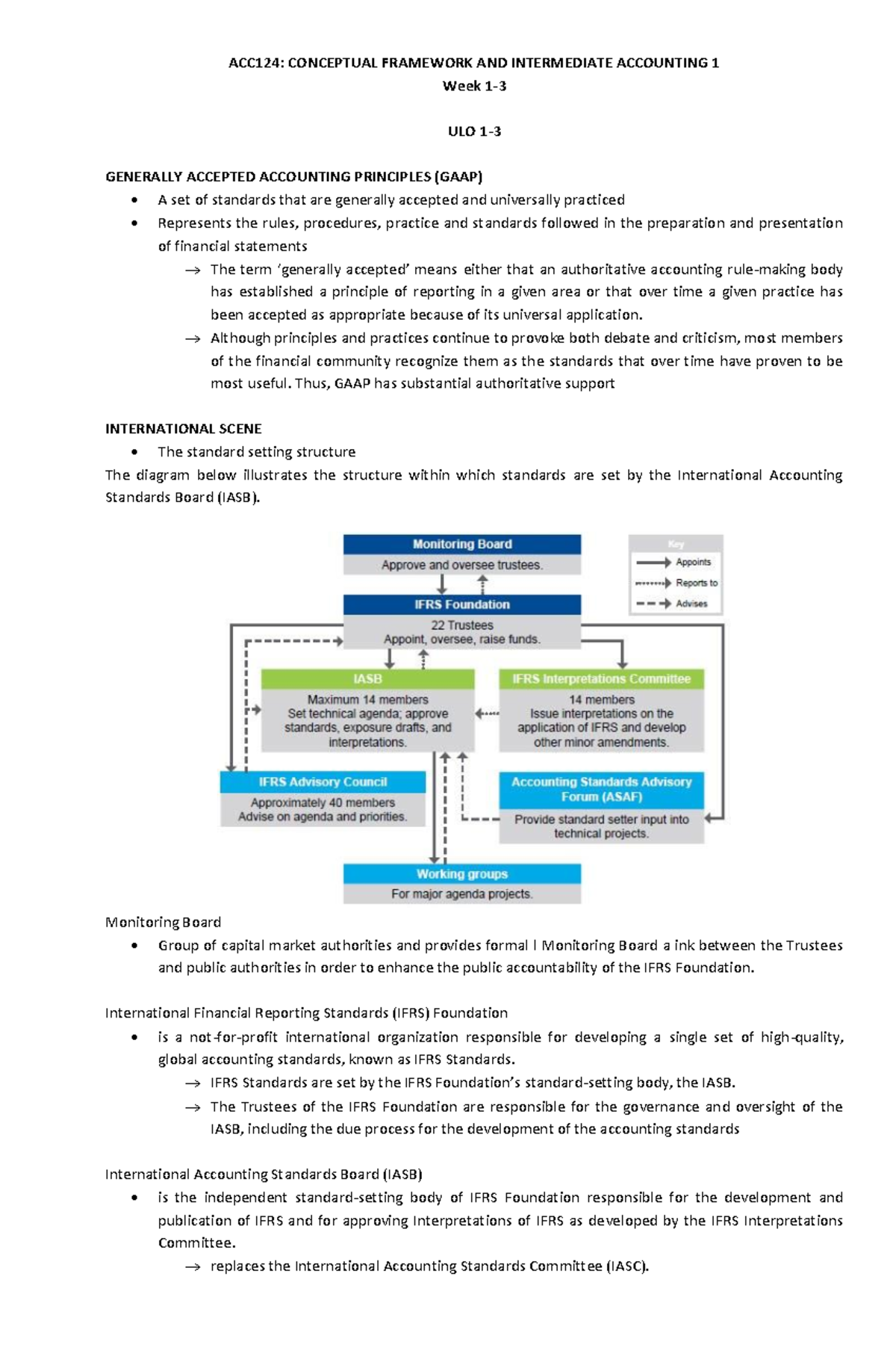 Acc124 Notes Acc Acc124 Conceptual Framework And Intermediate
