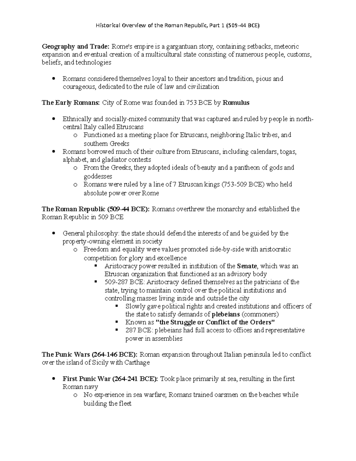 Historical Overview of the Roman Republic pt 1 - Geography and Trade ...