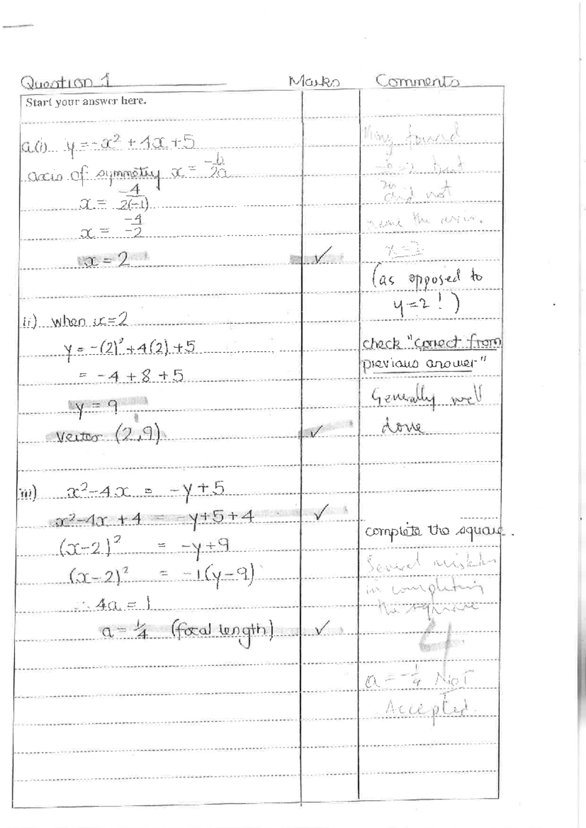 2018 Yr 12 2U Task 1 (Term 4 2017 )(Solutions) - Question 1 Marks ...