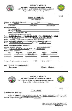 SPOT- Report - for criminology - Republic of the Philippines NATIONAL ...
