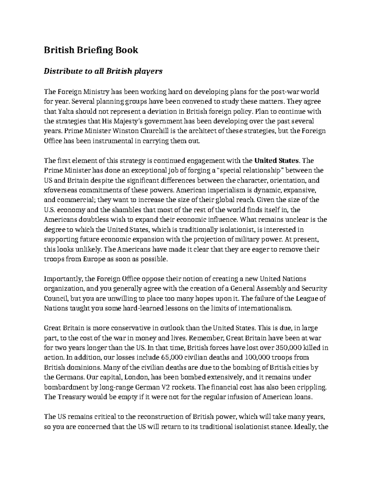 British Briefing Book-2 - British Briefing Book Distribute to all ...
