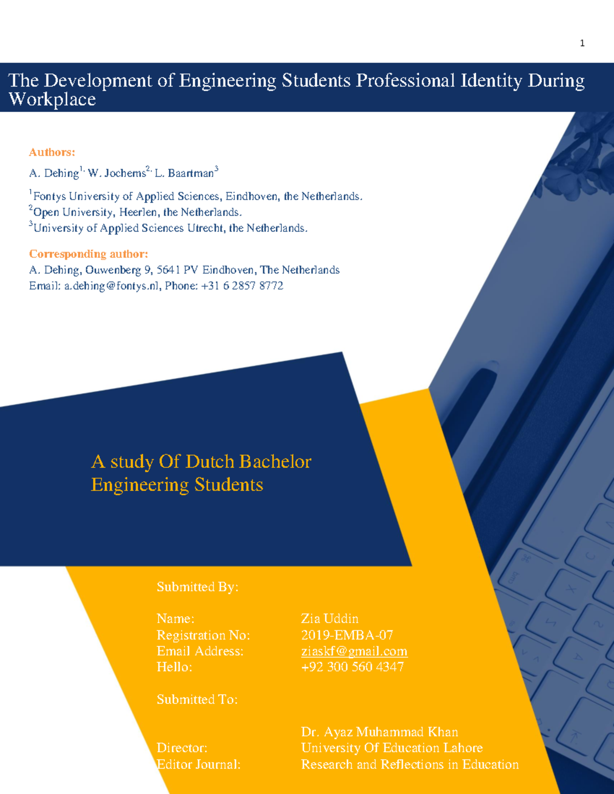 PDA - notes - A study Of Dutch Bachelor Engineering Students The ...