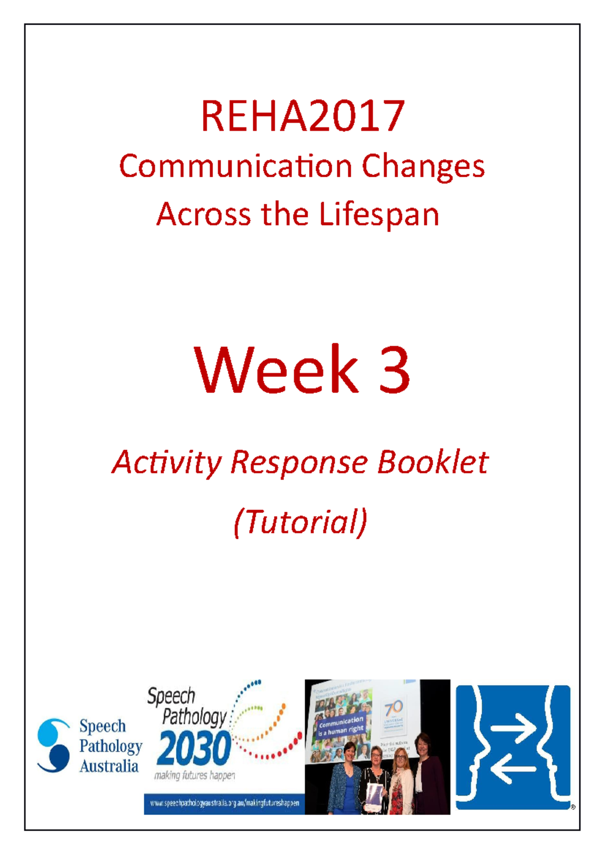 CCAL Activity Response Booklet WK3 Acquired Language Disorders - REHA ...