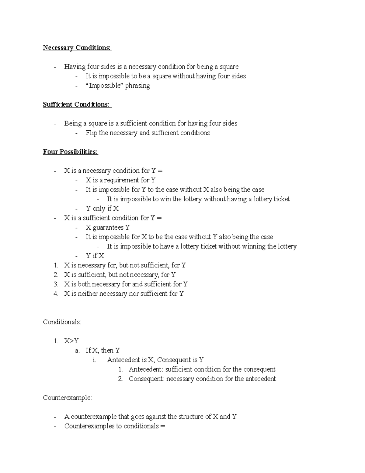 30 08 2021 Necessary And Sufficient Conditions Necessary Conditions Having Four Sides Is A