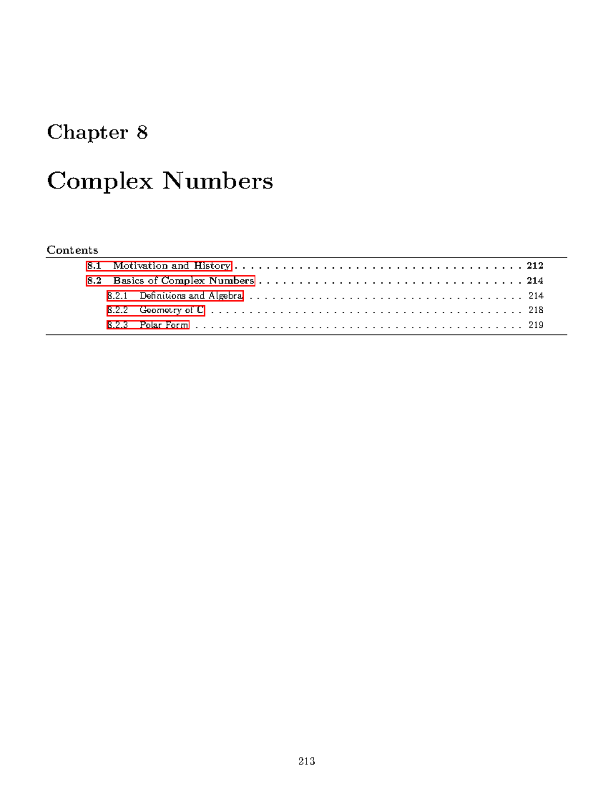 Chap8complex - notes on complex numbers - Chapter 8 Complex Numbers ...