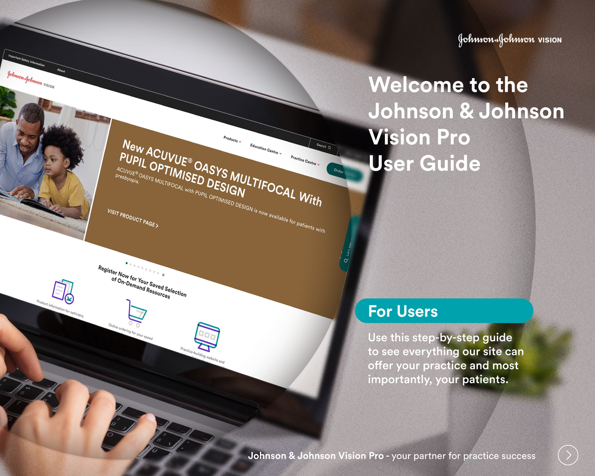 Jnjvisionpro website user guide - Welcome to the Johnson & Johnson ...