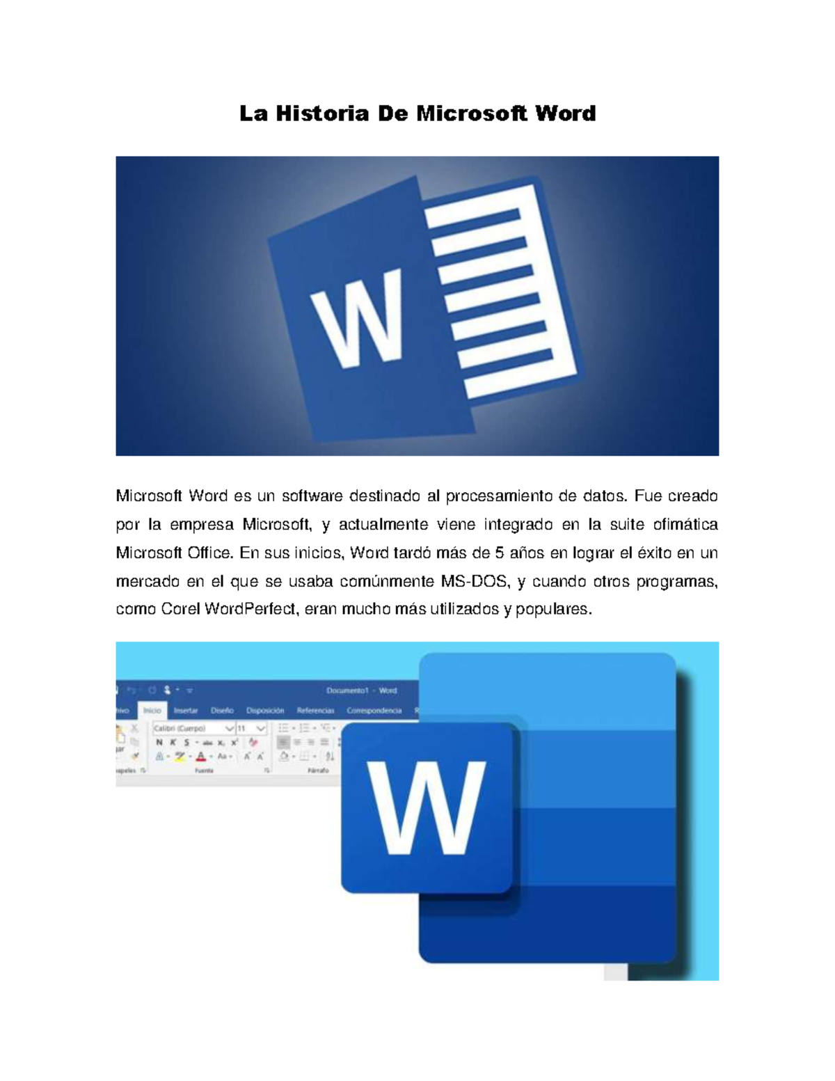 La Historia De Microsoft Word - Informática I - La Historia De ...