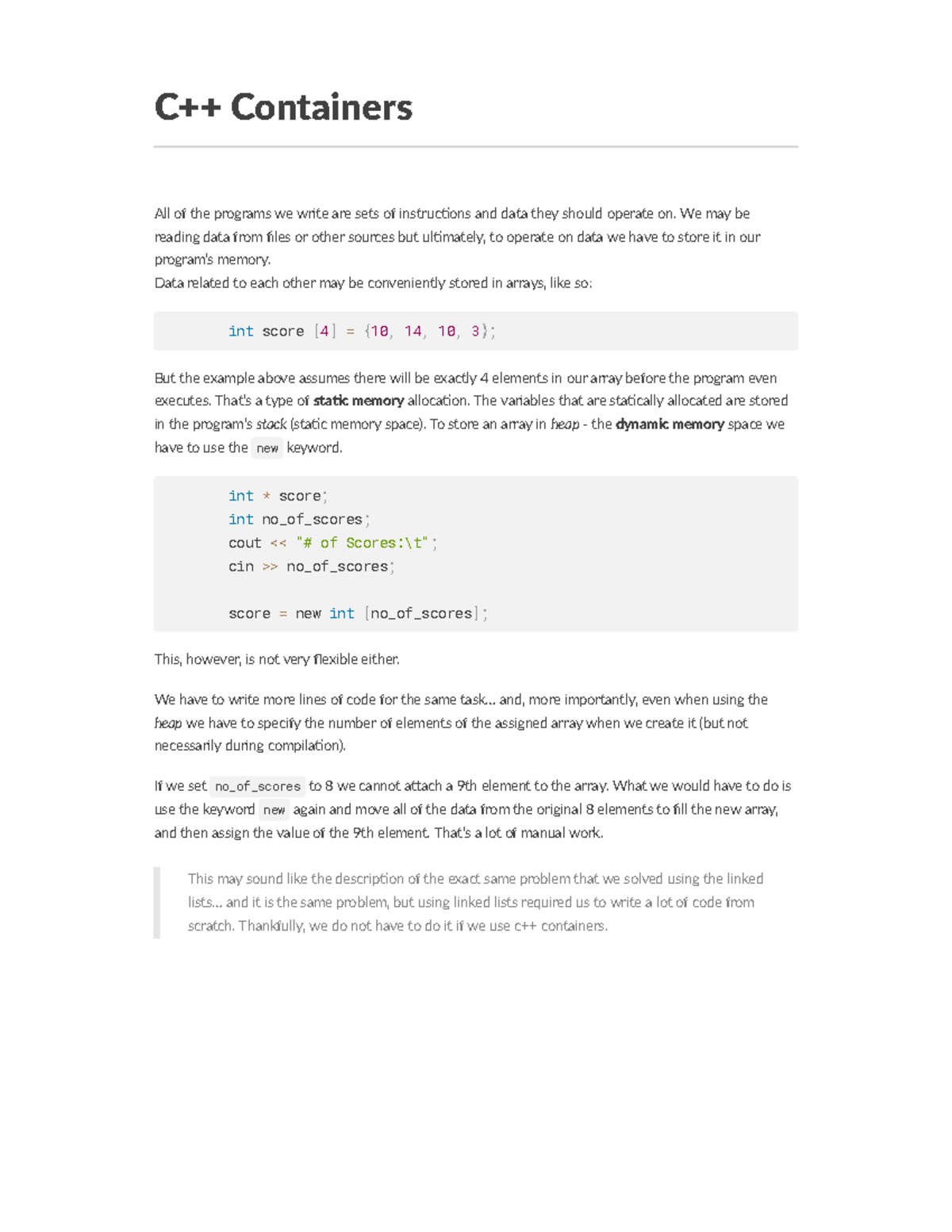 EE273 - cpp-containers - EE273 - Strath - Studocu