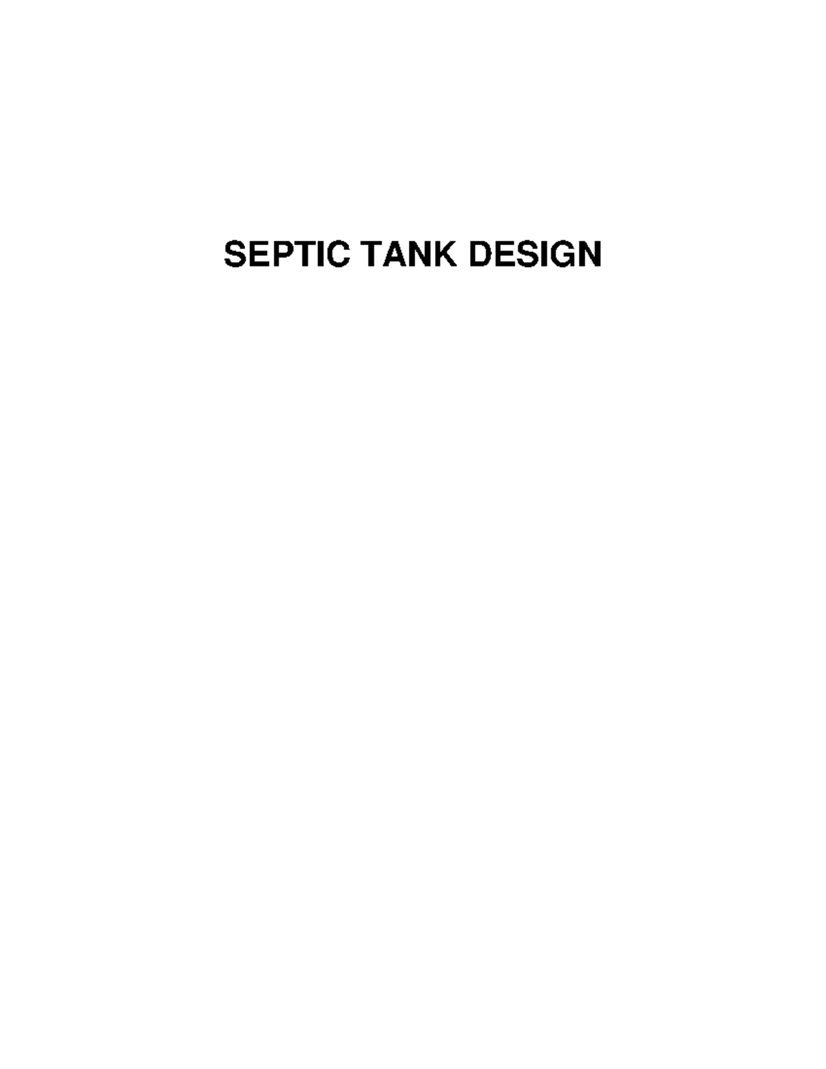 Septic TANK Computation - SEPTIC TANK DESIGN DEFINITION OF TERMS Septic ...