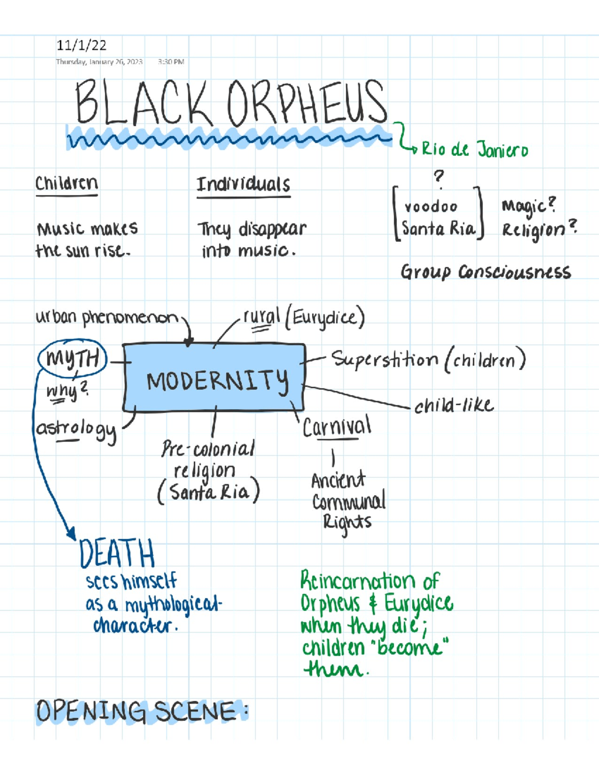 Orpheus Lecture Notes - MUS 333 - Studocu