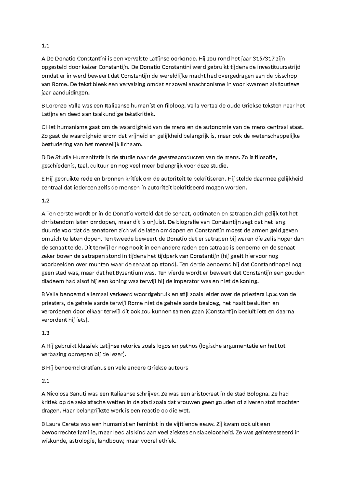 Dossier 12 - 1. A De Donatio Constantini is een vervalste Latijnse ...