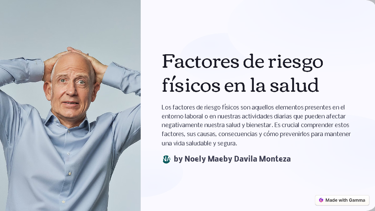 Factores de riesgo fisicos en la salud - Factores de riesgo físicos en ...