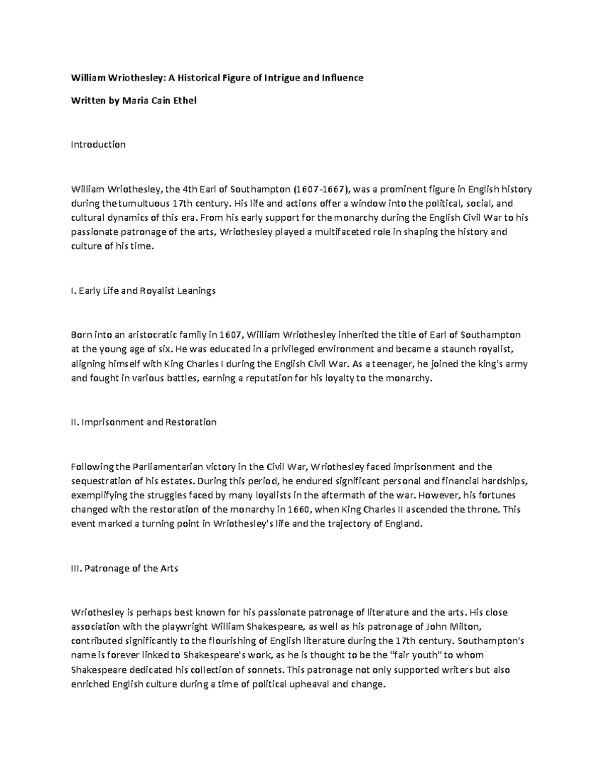William Wriothesley genshin theory - William Wriothesley: A Historical ...