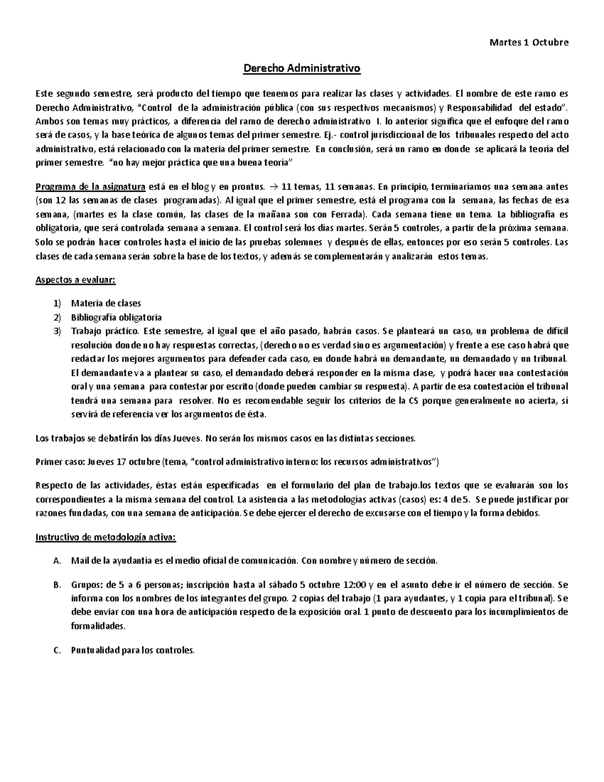 Derecho Administrativo II - Warning: TT: undefined function: 32 Warning: TT: undefined function ...