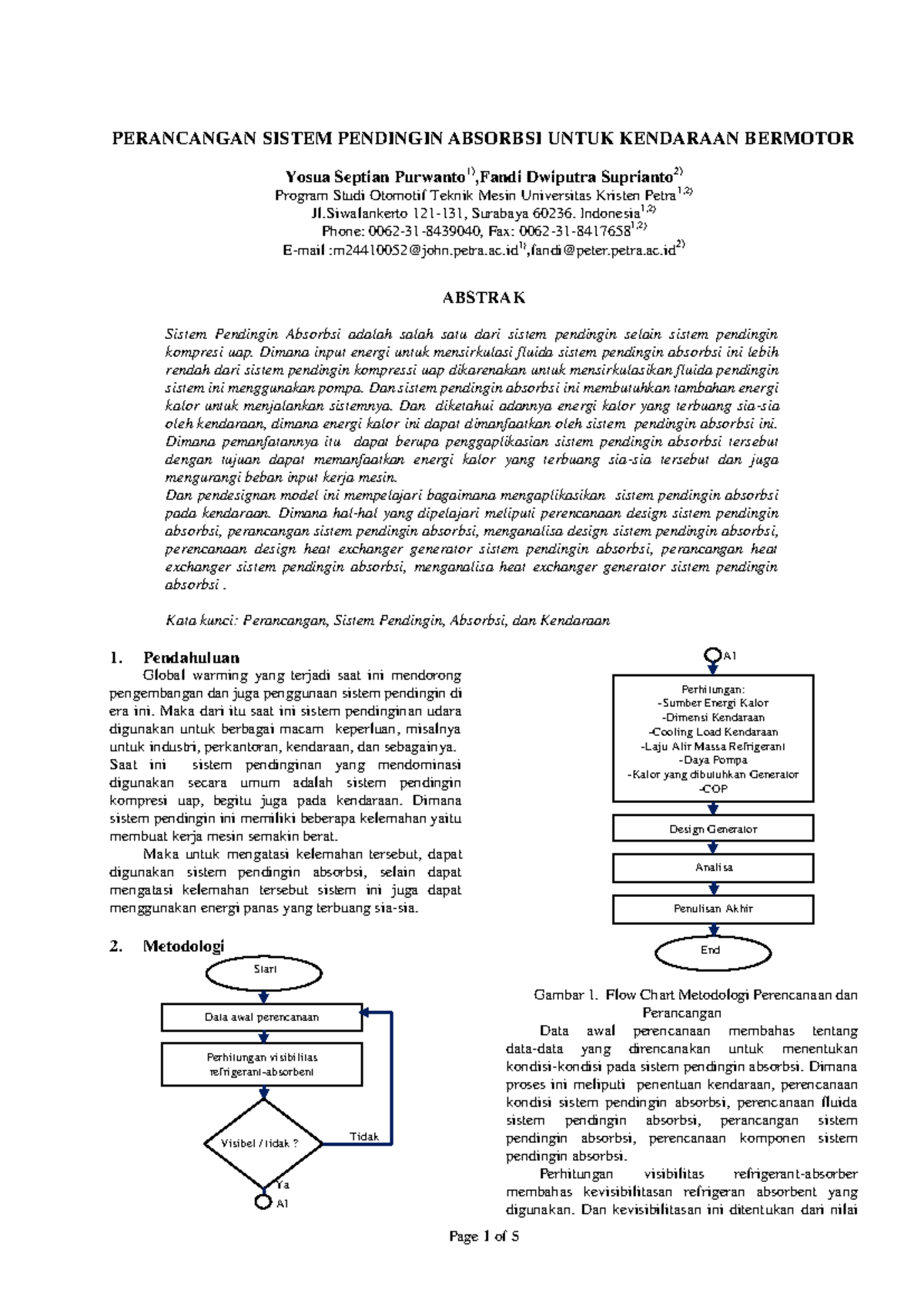 3036 5695 1 PB - hjhjhj - PERANCANGAN SISTEM PENDINGIN ABSORBSI UNTUK ...