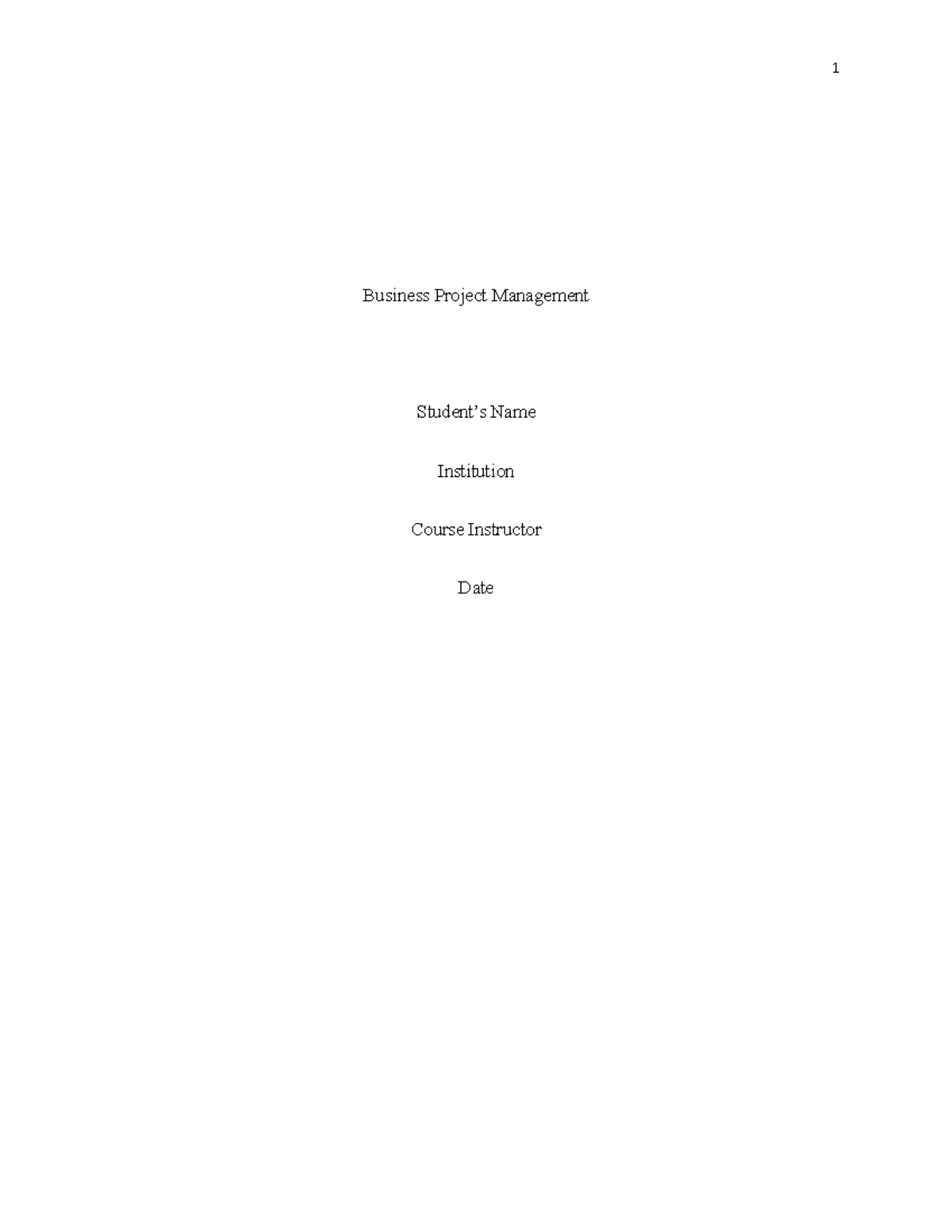65054 1 page - Microeconomics - 1 Business Project Management Student’s ...