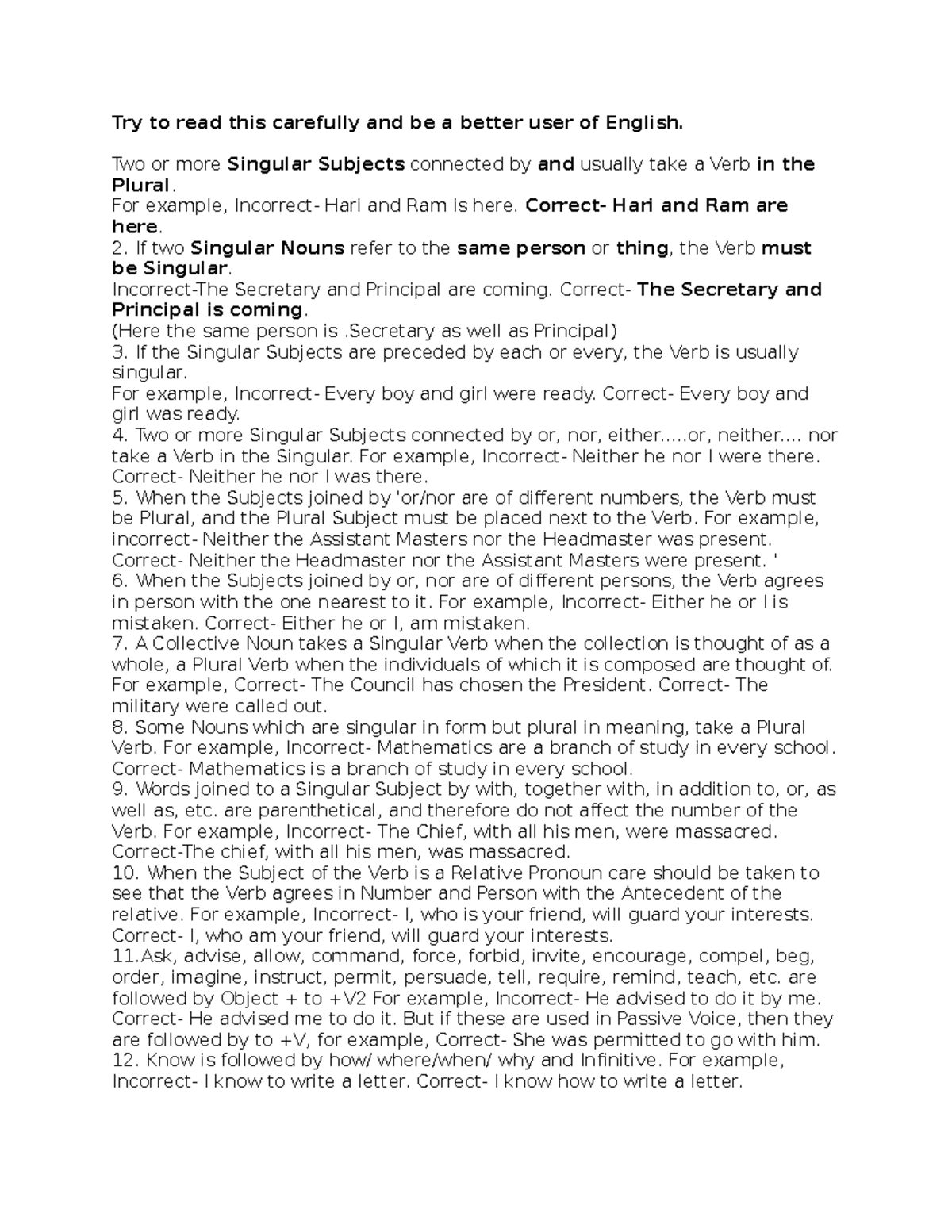 Try to read this carefully and be a better user of English - Two or ...