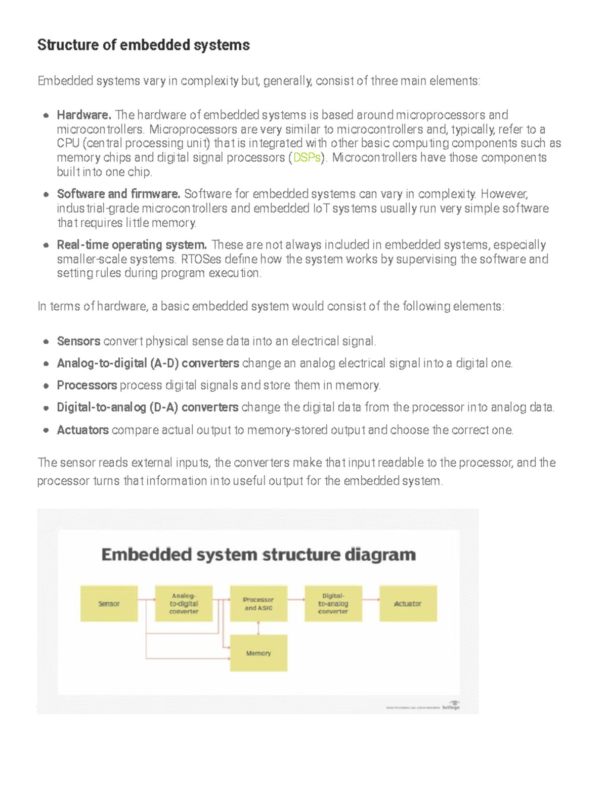 Structure of embedded systems - Structure of embedded systems Embedded ...