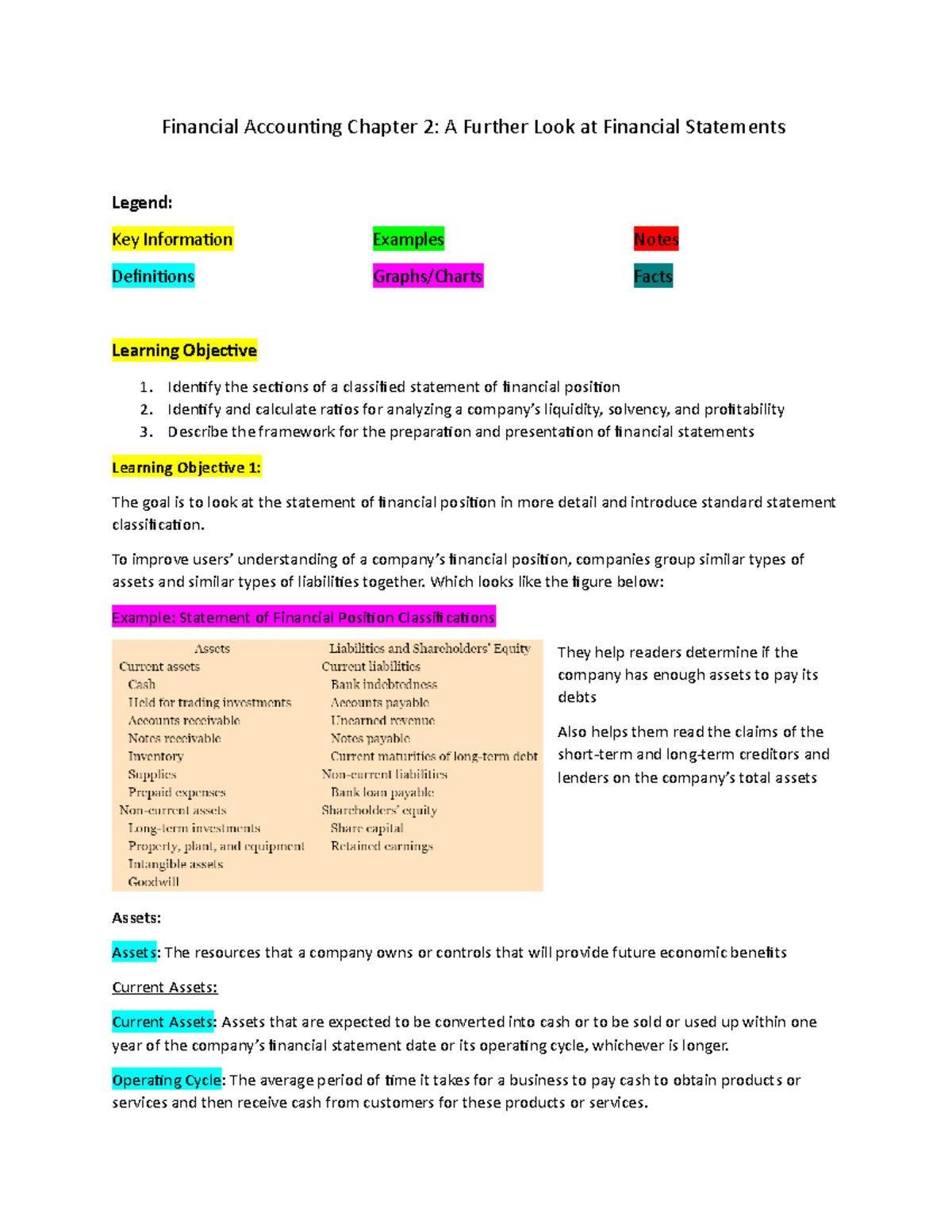 Chapter 2 A Further Look at Financial Statements - Financial Accounting ...