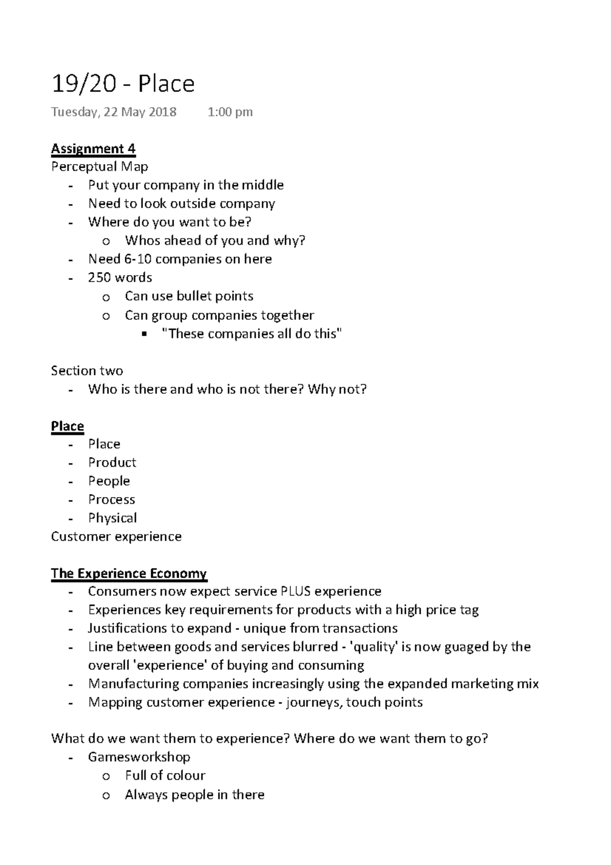 MARK101 Lecture 19/20 - Warning: TT: undefined function: 32 Assignment 4 Perceptual Map - Put ...